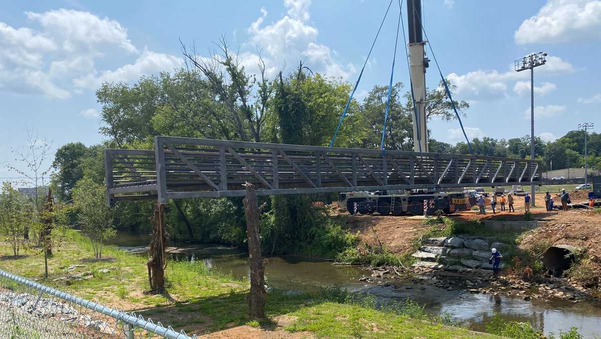 Greenville: Second bridge over Reedy River Unity Park set in place