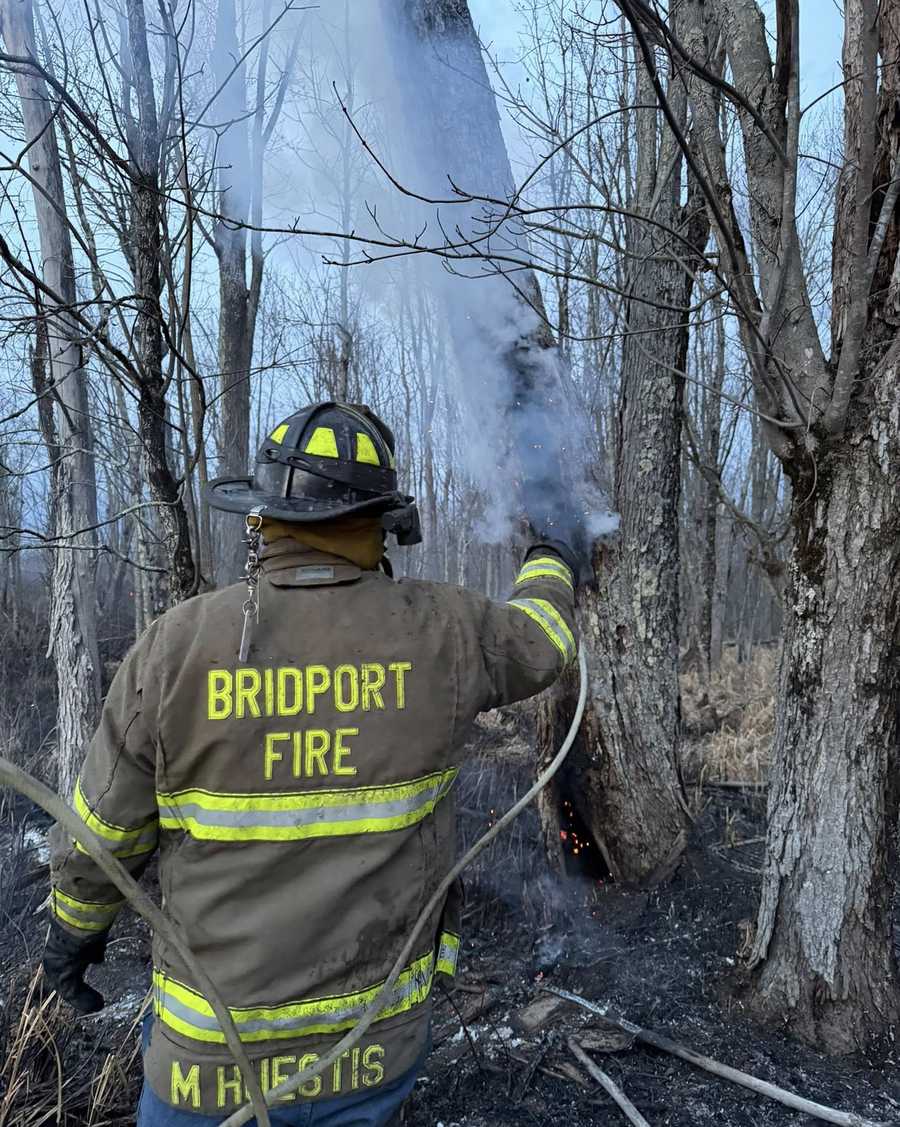 Crews spend hours battling brush fire in Ferrisburgh, Vermont