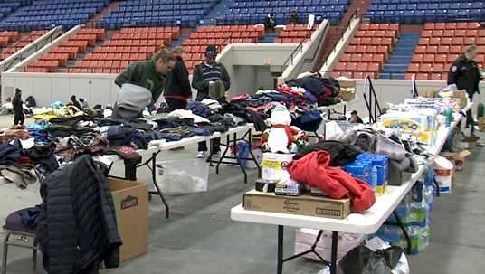 Broadbent Arena serves as warming center during the weekend's cold snap