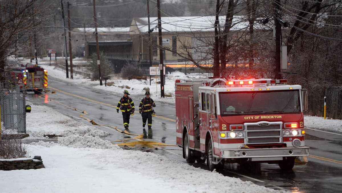Gas line breaks after plow hits pipe