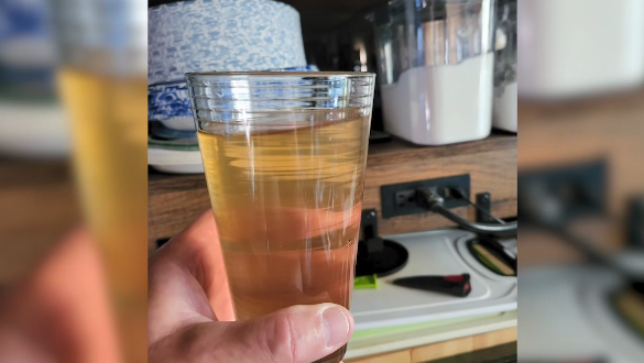 Brown water with sediment beginning to clear up in Clermont County