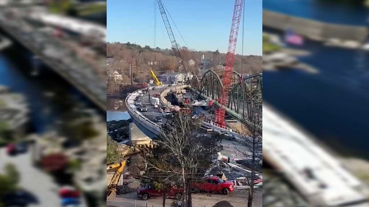 New bridge between Brunswick, Topsham, Maine, partially opens