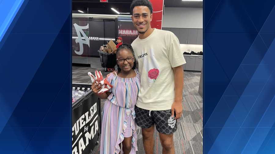 Bryce Young surprises young brain tumor patient