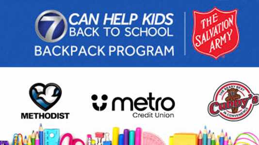 Salvation Army 7 Can Help Kids Back to School Backpack Program