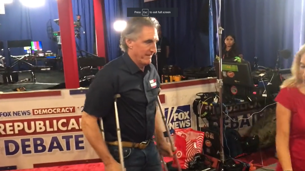 North Dakota Gov. Doug Burgum tears Achilles tendon, appears in ...