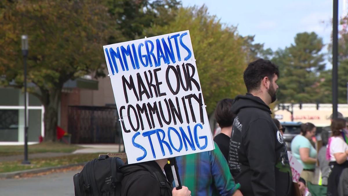 Dozens gather outside Burlington ICE facility for 14-hour demonstration