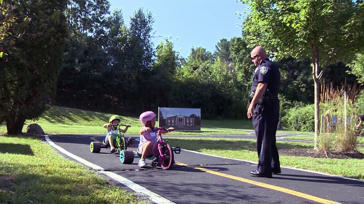 Young students learn traffic safety before start of school year