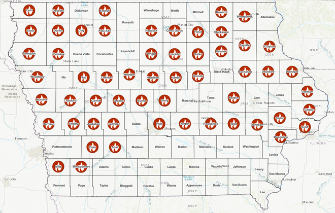 Iowa weather: Dry conditions continue, elevating fire risk