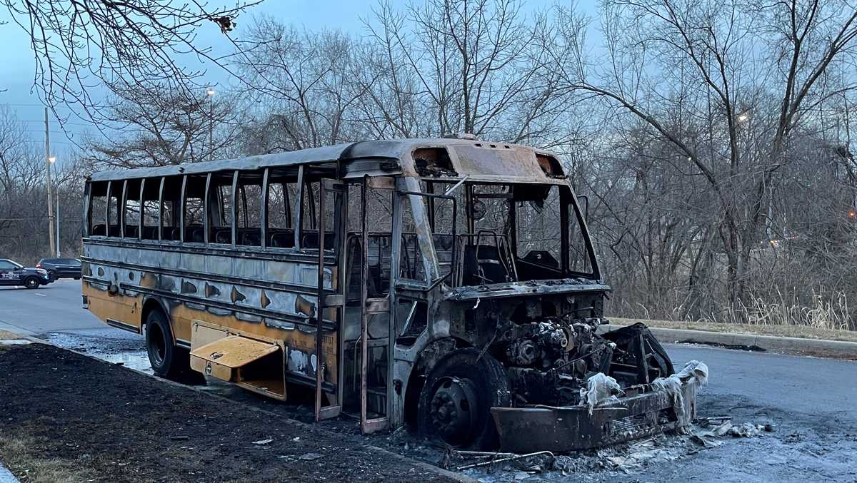 School bus in Kansas City catches fire Tuesday afternoon