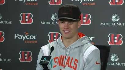Bengals' Joe Burrow has funny reaction when asked about color rush uniforms