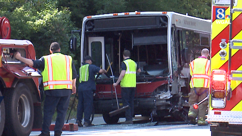 Crash involving Red Rose Transit bus injures two