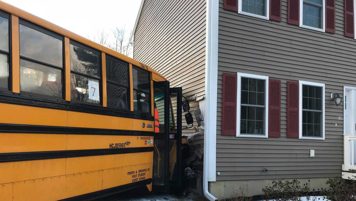 School bus slides off road, crashes into house in Gardner