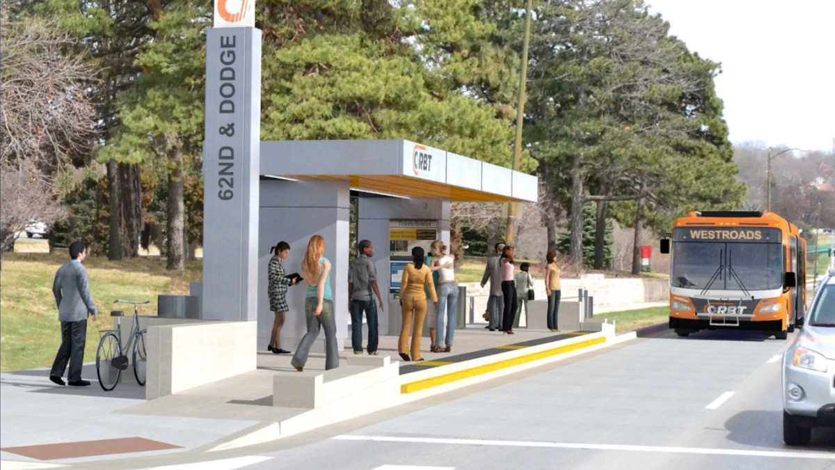 Construction on stations for Omaha's Rapid Bus Transit system begins Monday