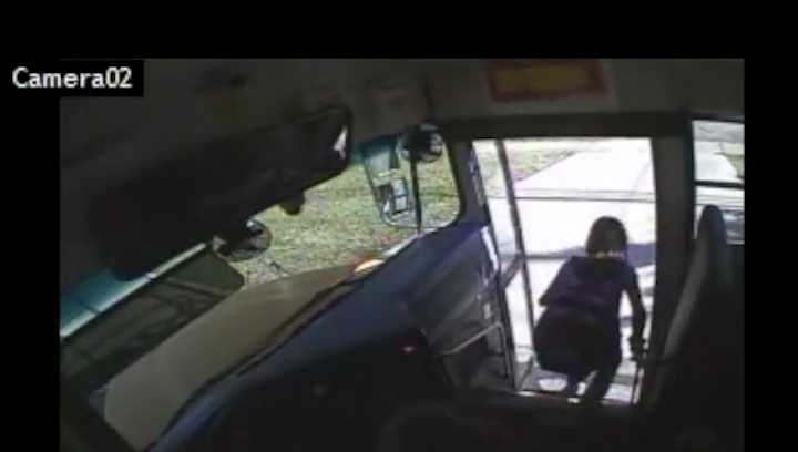 'It just missed the bus': Video shows 5th grader almost hit by car ...
