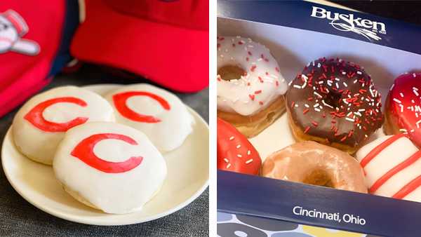 Busken Bakery selling Reds cookies, doughnuts, cupcakes and more for ...