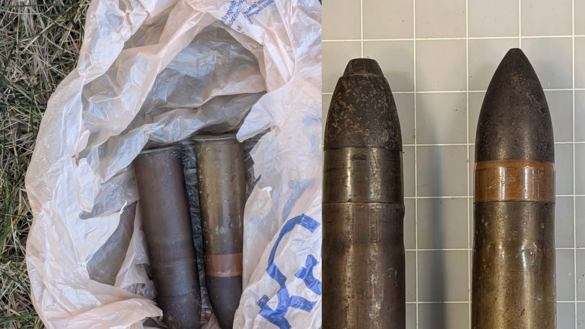 Military projectiles left outside West Chester Fire Headquarters ...