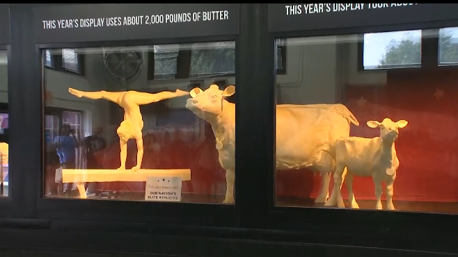 Butter cow sculpture unveiled with theme around Olympics