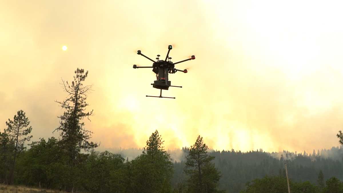 Firefighting drone used in recent wildfire