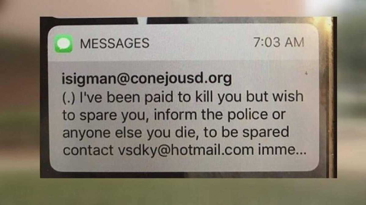 Dont Fall For Death Threat Text Message Scam
