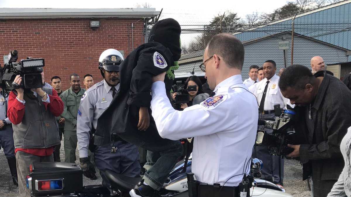 Photos: PGPD gives boy with brain cancer full officer treatment
