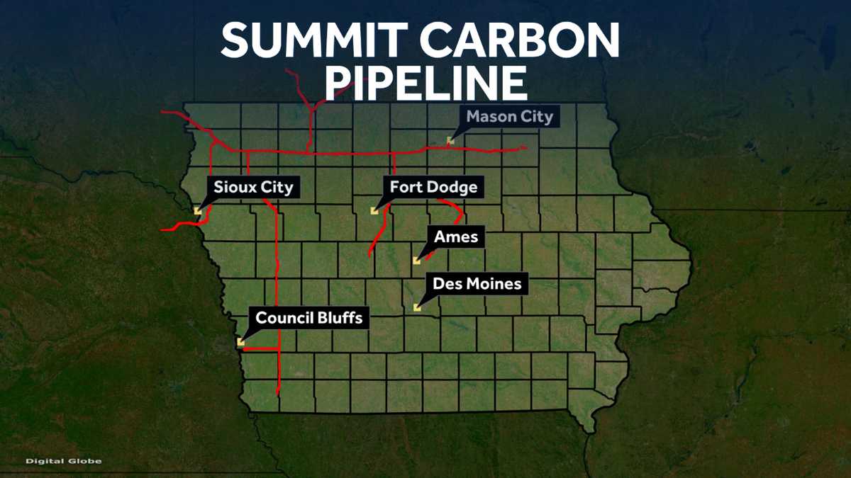 Summit carbon pipeline through Iowa gets state board approval