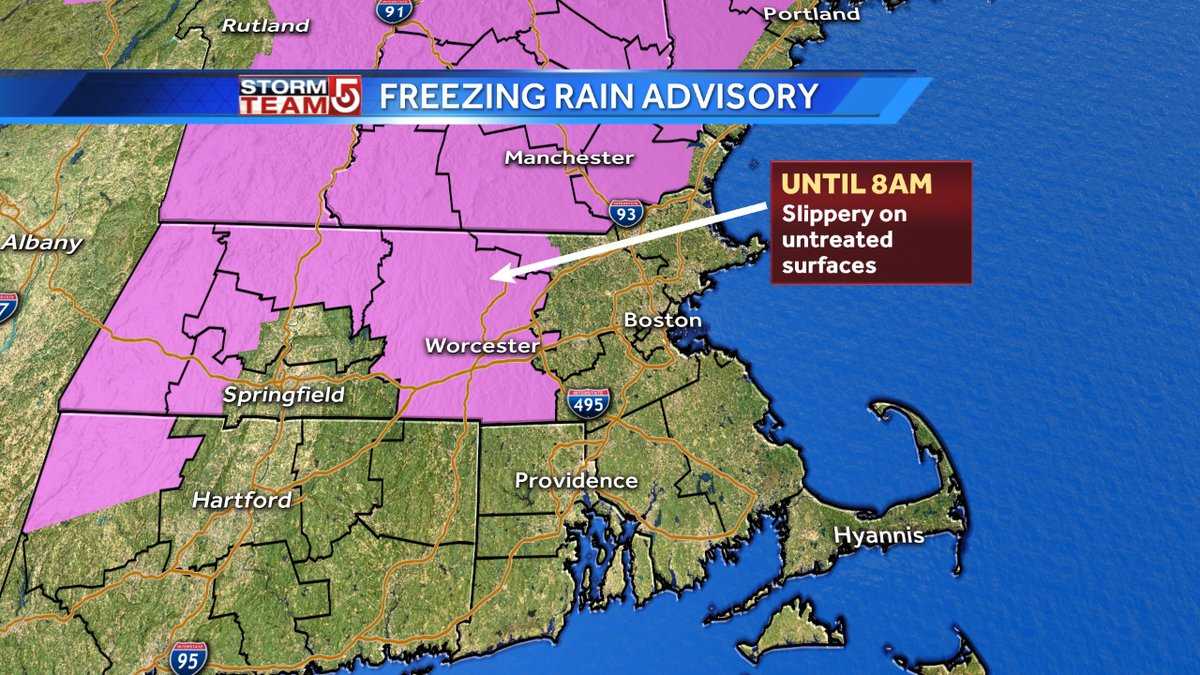 Snow, freezing rain threat across parts of New England