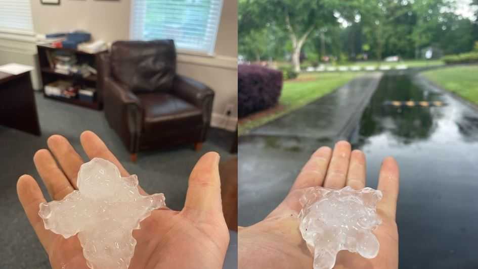 South Carolina: Severe thunderstorm brings strong winds, hail