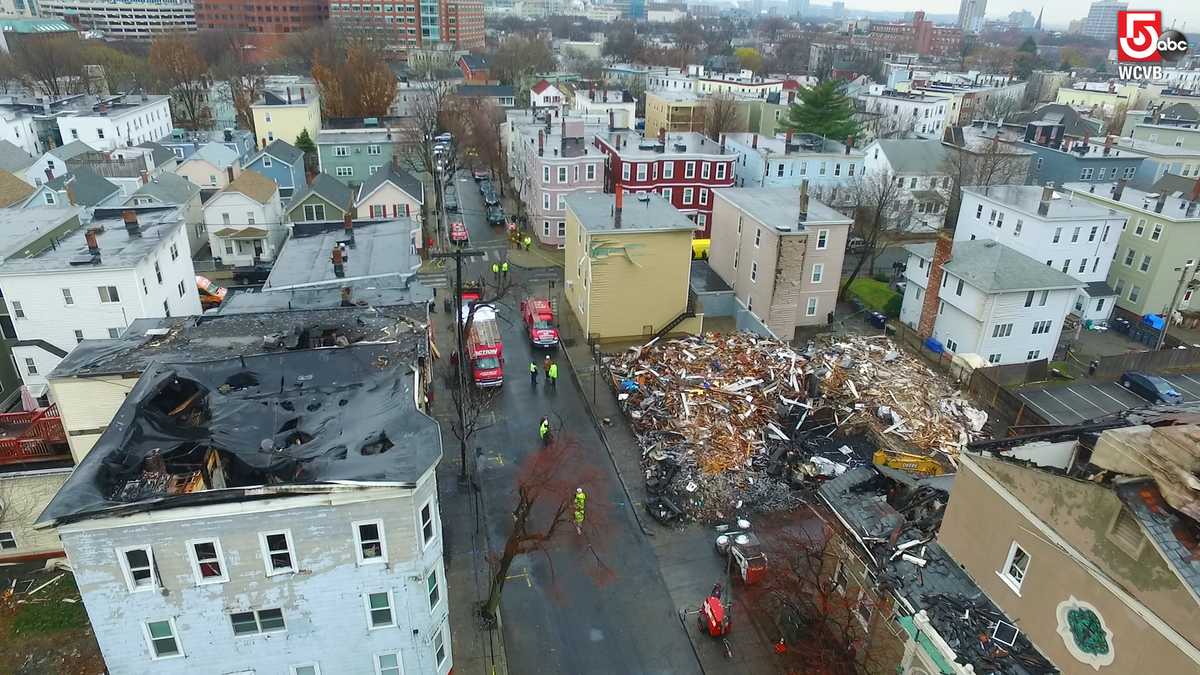 Drone 5 Images: Aftermath of the 10-alarm Cambridge fire