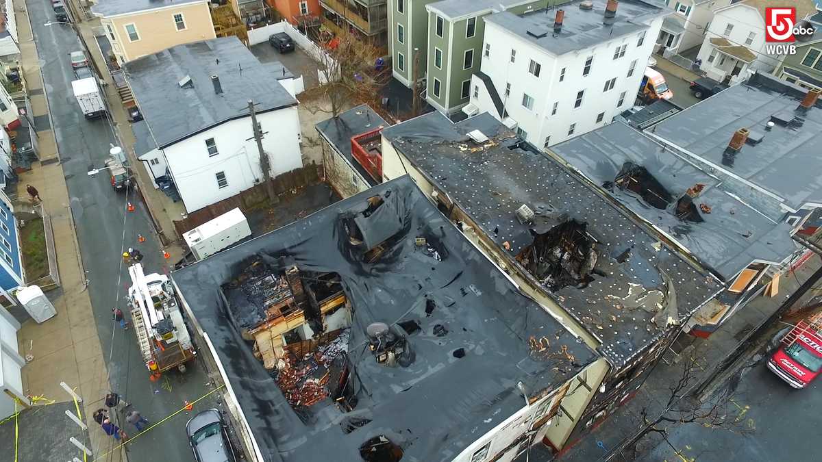Drone 5 Images: Aftermath of the 10-alarm Cambridge fire