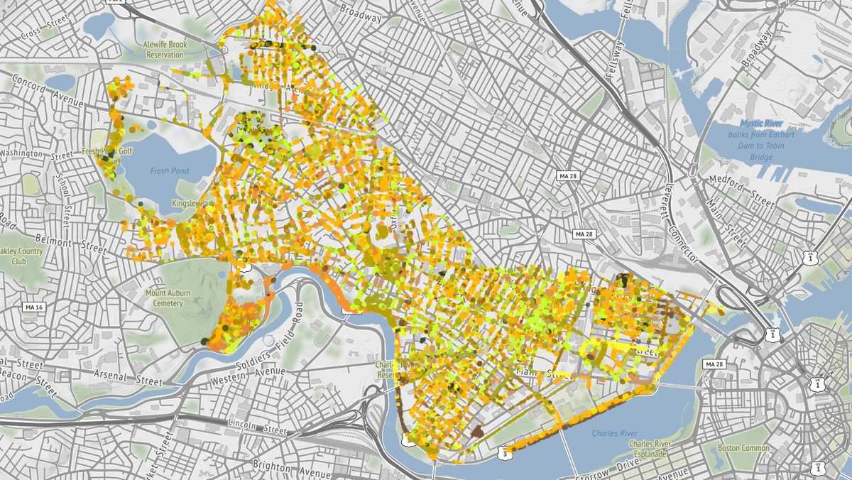 Map predicts Cambridge's fall colors