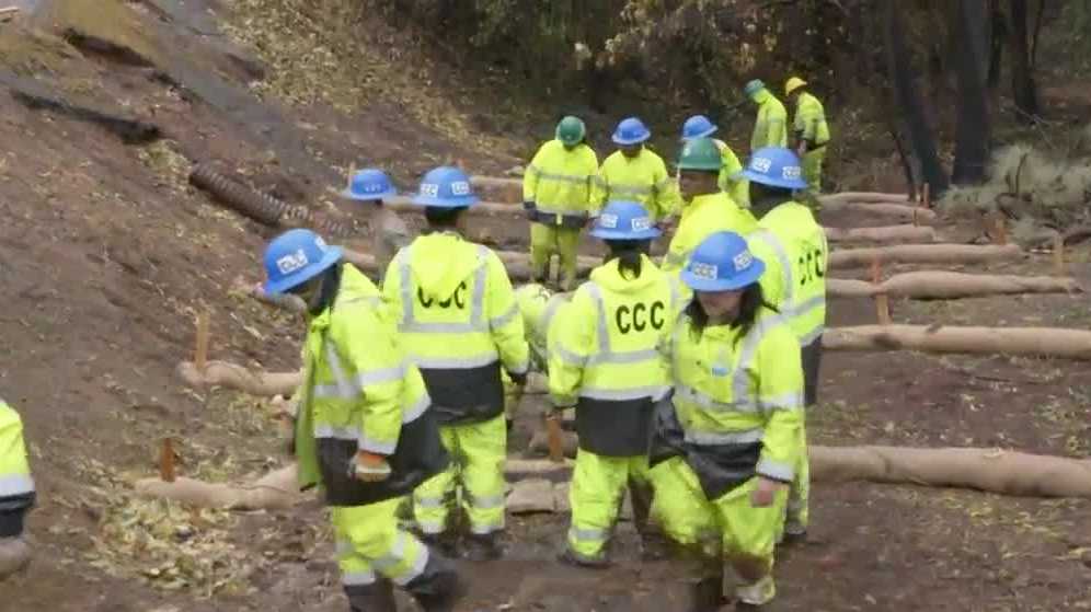 Crews prepare for next round of rain in Camp Fire burn area