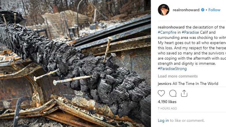 Ron Howard reportedly making documentary about Camp Fire