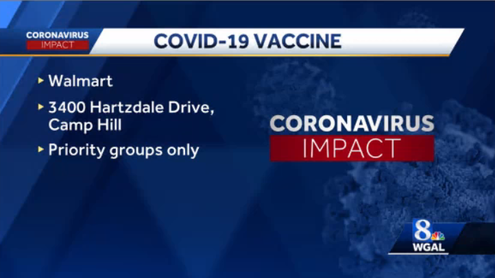 WALMART announces COVID-19 vaccine will be offered at Central Pa. store