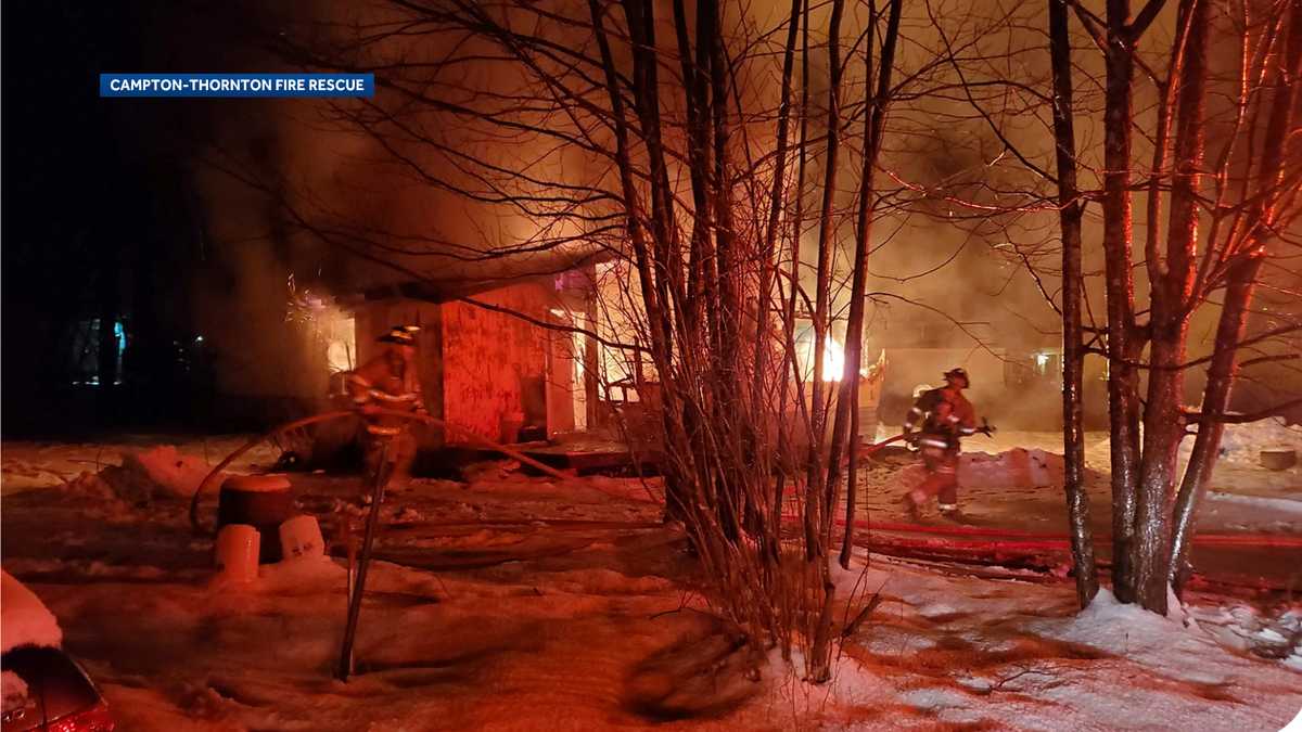 No injuries reported after fire destroys home in Campton, NH