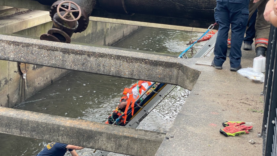 NOFD rescues person who fell in canal