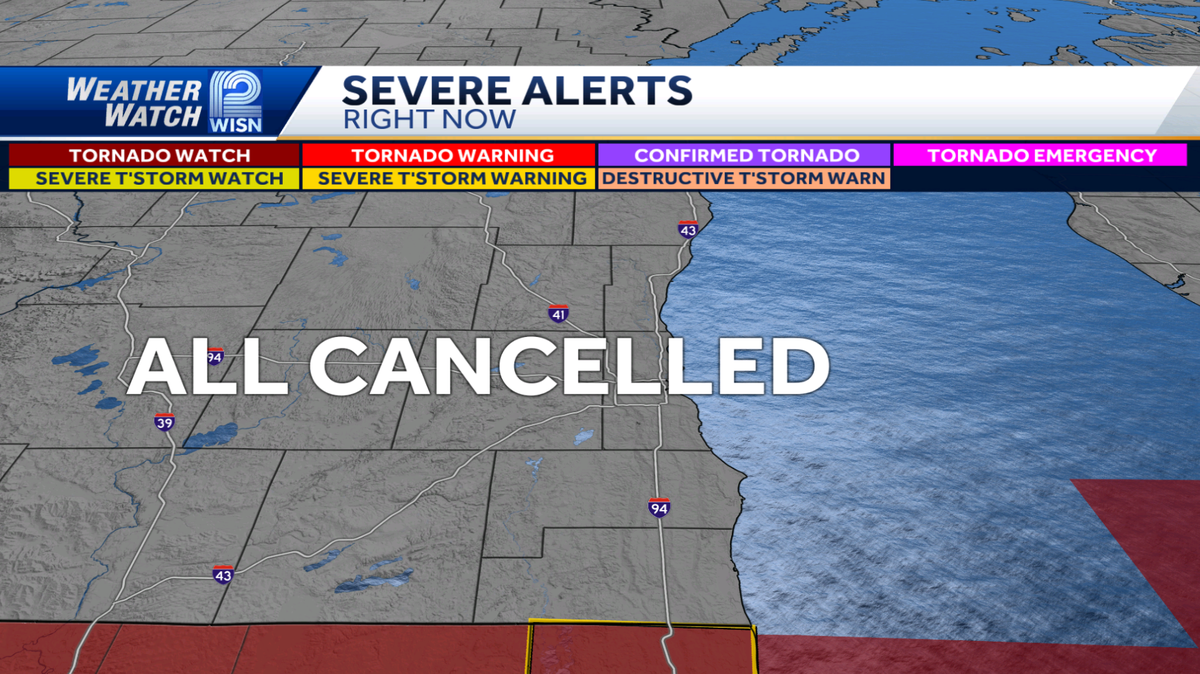 All severe weather alerts canceled in southeast Wisconsin