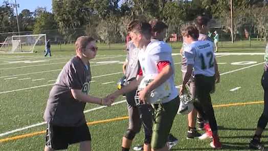 Hancock Day School Go Gold Football Game for Childhood Cancer