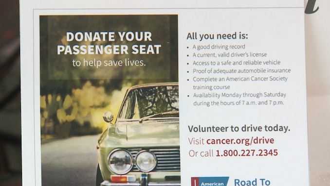 American Cancer Society looking for drivers for cancer patients