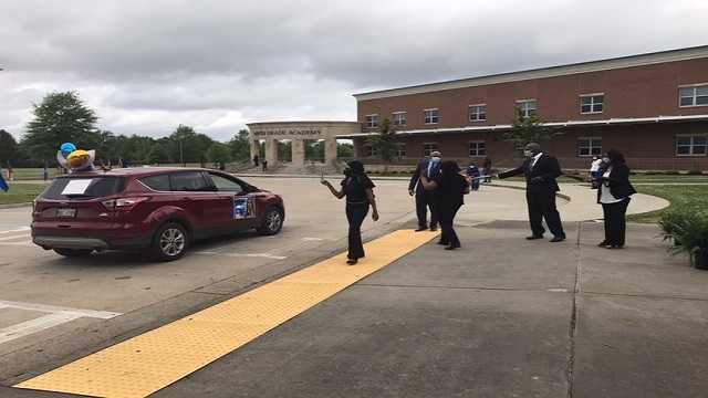 Canton High School holds drive-thru graduation for seniors