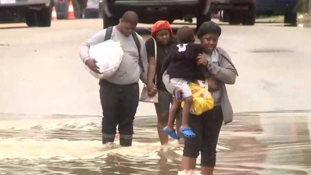 Flooding forces Canton residents from homes