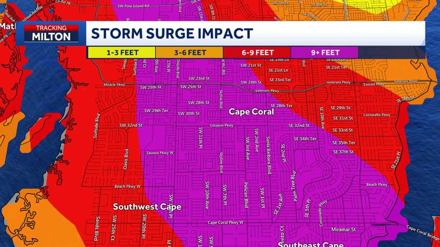 Hurricane Milton: storm surge neighborhood-by-neighborhood breakdown