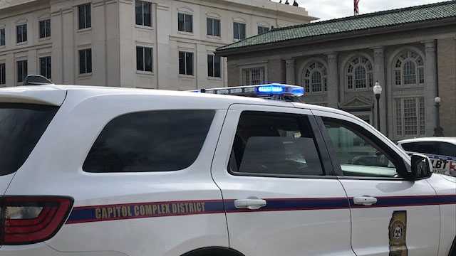 No protesters, just huge police presence at Mississippi State Capitol