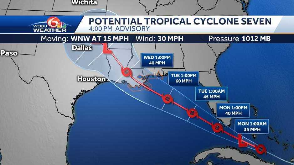 Tropical Storm Watch issued for southeast Louisiana, coastal Mississippi