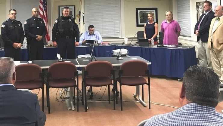 Wareham Police Officers White and Lalli honored for heroic water rescue