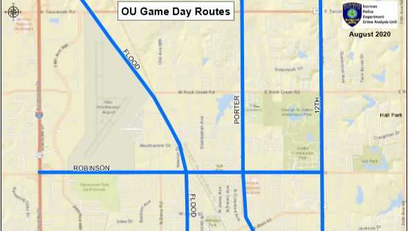 OU releases game day traffic map