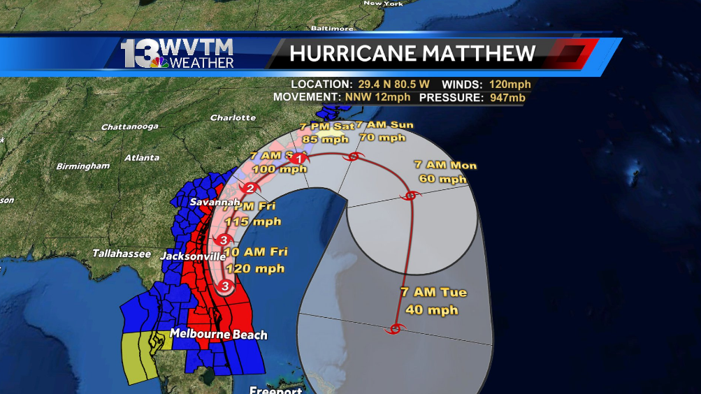 Hurricane Matthew Friday midday update