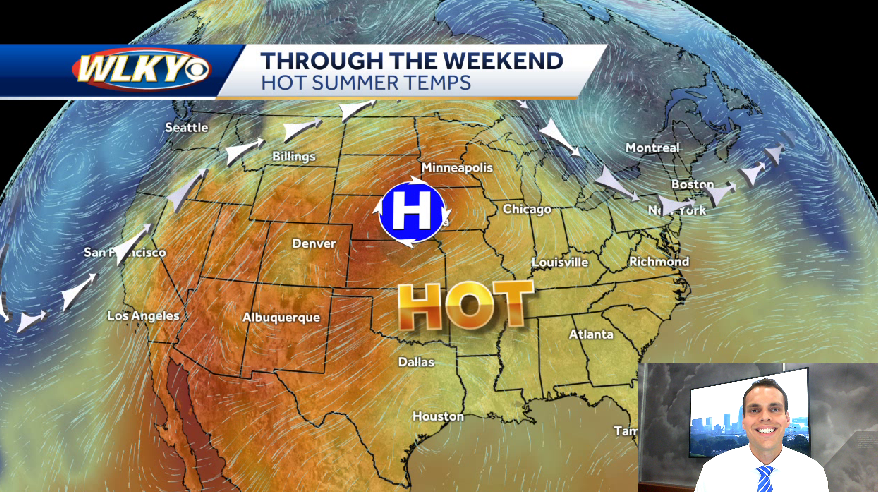 Hot Temperatures With A Few Storms Ahead