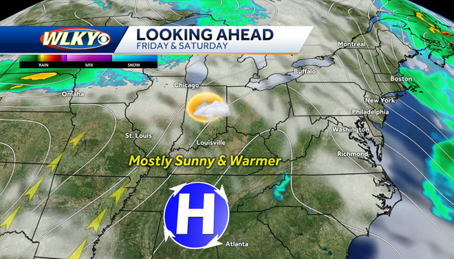 FORECAST: Temperatures creep close to 80 in Louisville this weekend