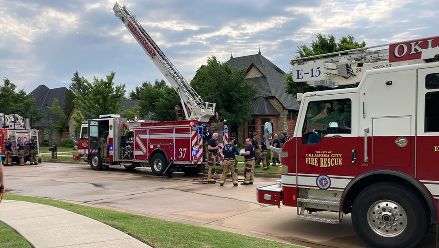 Crews battle house fire in OKC