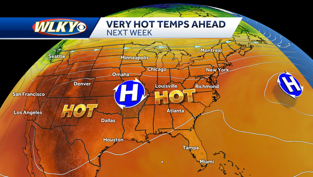 Storm chances possible late weekend, excessive heat next week